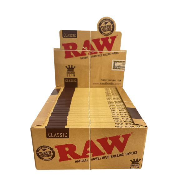 RAW Kingsize Classic Rolling Papers - (Box 50) — Grow Guru